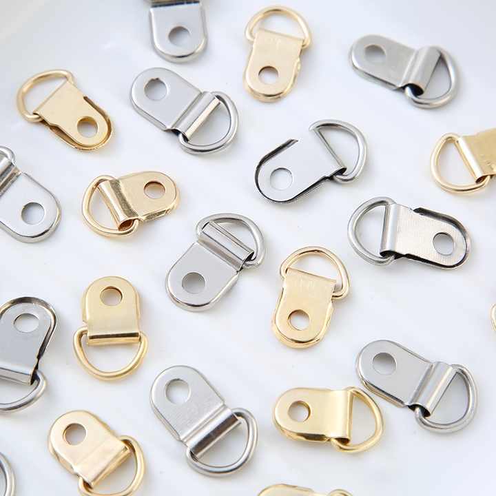 New Metal D Ring Buckle D Ring Shoe Hook Metal One Hole D Ring Hook ...