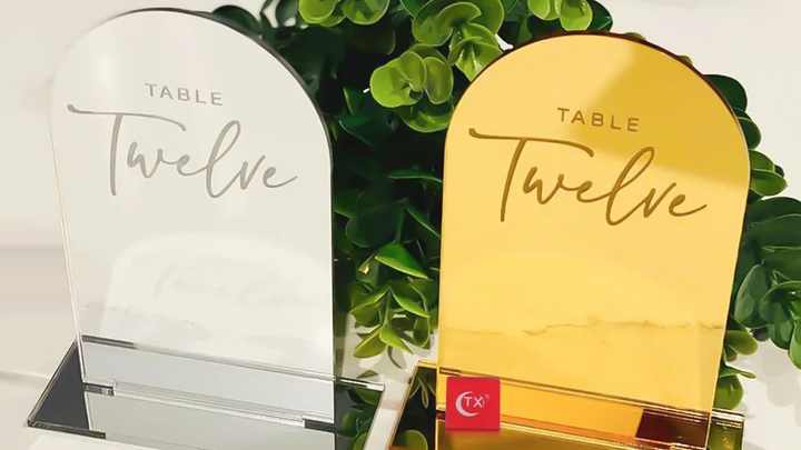 Customizable Table Number Stands for Weddings & Events