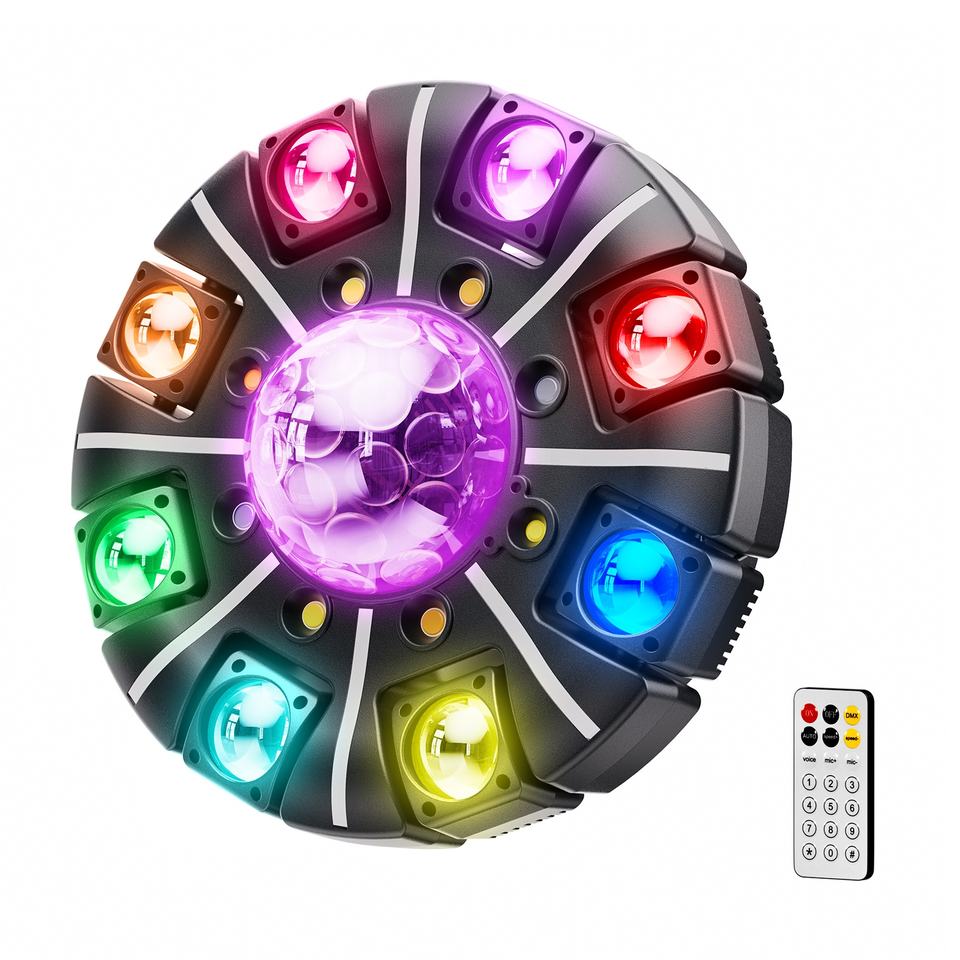 150W LED RGBW Eight-Armed Laser Beam Moving Head Light Stage Effect ...
