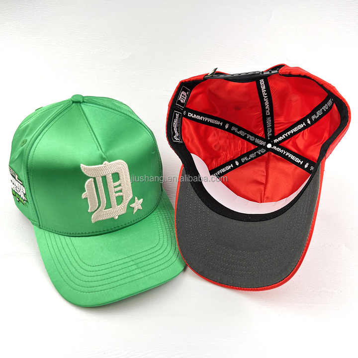 Custom 5 Panel Suede Satin Lined Hat Snapback With Custom Embroidery ...