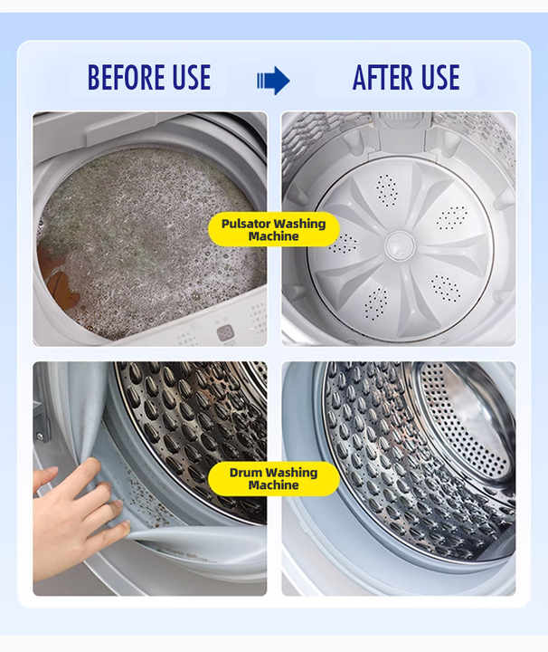 24-Pack Solid Shape Effervescent Tablets Disposable for Washing Machine ...