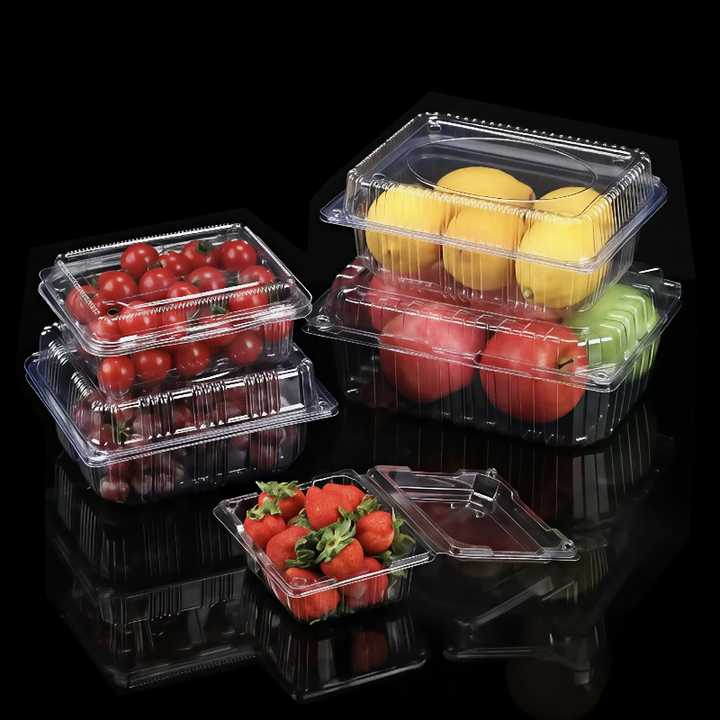 Factory Clear PET 500g Disposable Plastic Fruit Tomato Strawberry ...