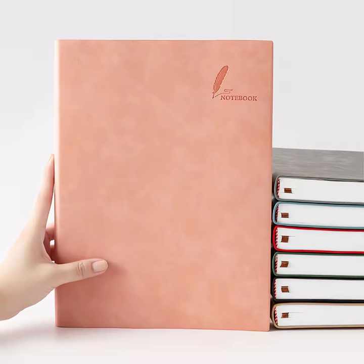192 Sheets Thick Soft A5 PU Leather Notebook for Students
