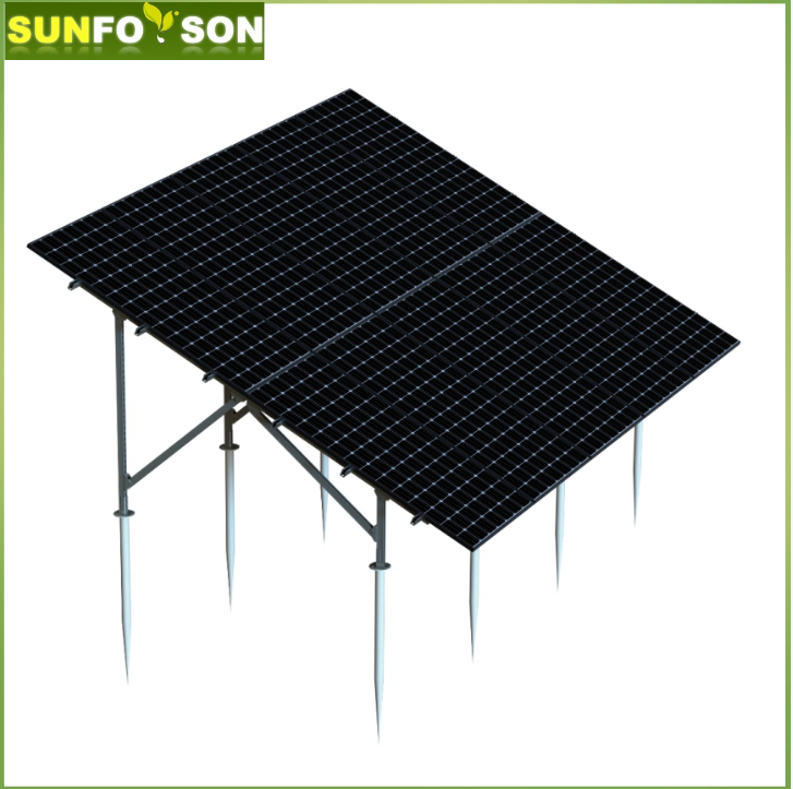 Framed PV Module Ground Mounting System Large Scale Solar Power Plant ...