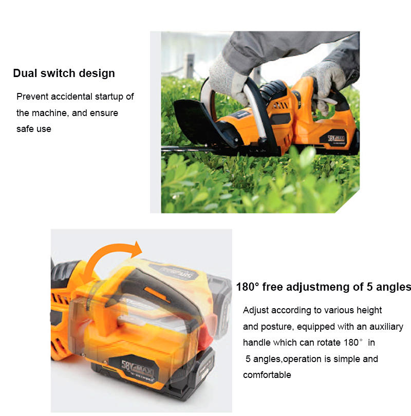 Cordless Portable Battery Operated Hand Held Electric Hedge Trimmer ...