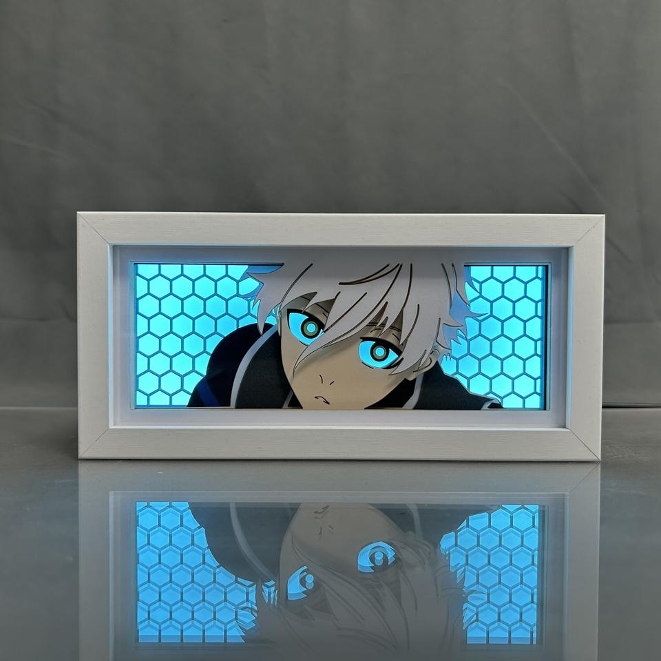 Blue Lock Seishiro Nagi Anime LED Nightlight Square Paper Cut Shadow ...