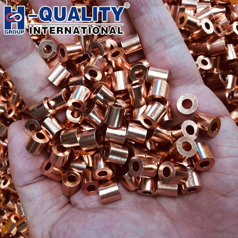 H-Quality Copper Stop Button Wire Rope Fitting | Round Copper Ferrule ...