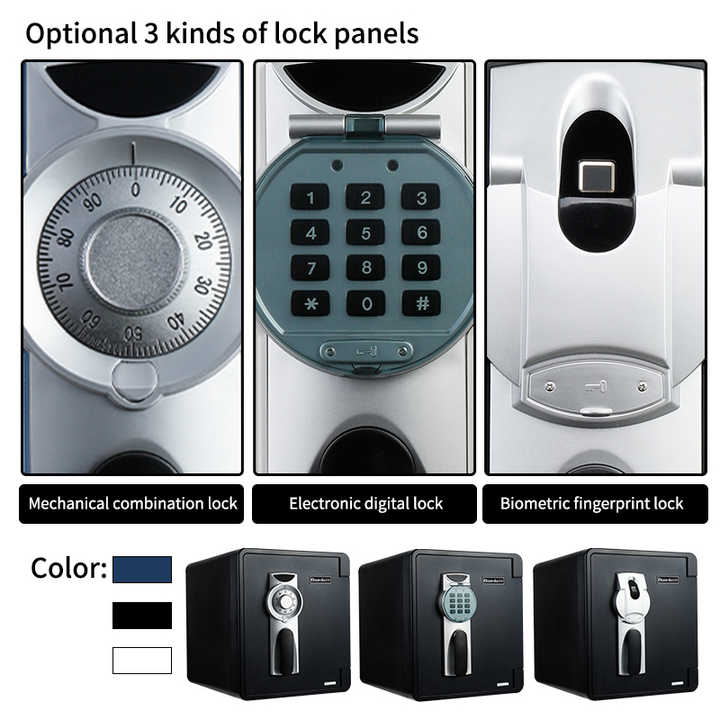Security Safe Box Biometric Fingerprint Scan Water Fire Proof Safe With ...