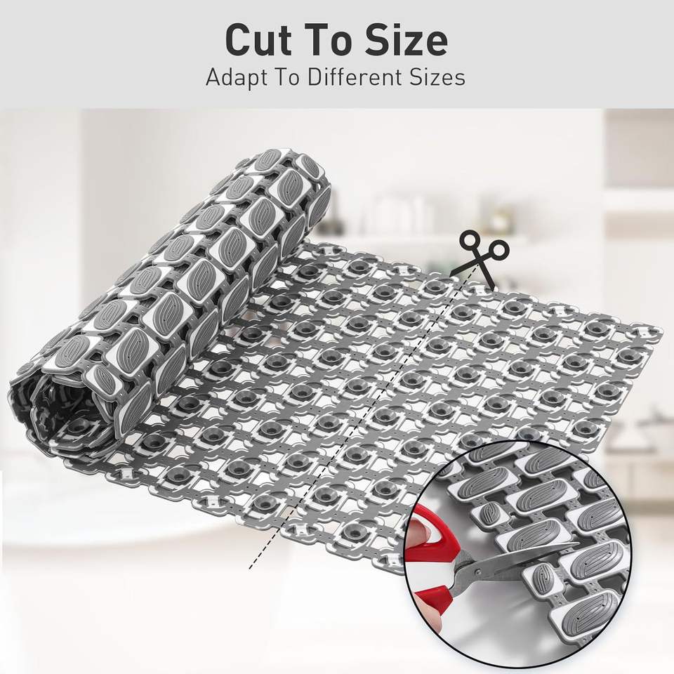 BEHE Model 009 Thin Square TPE Anti-Slip Mat for Bathroom Toilet Shower ...