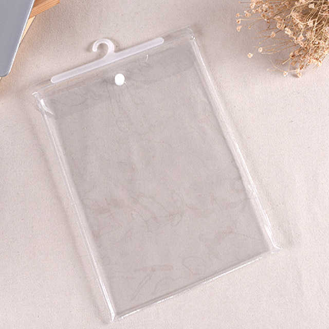 Clear PVC Plastic Hanging Hook Bag with Snap Button