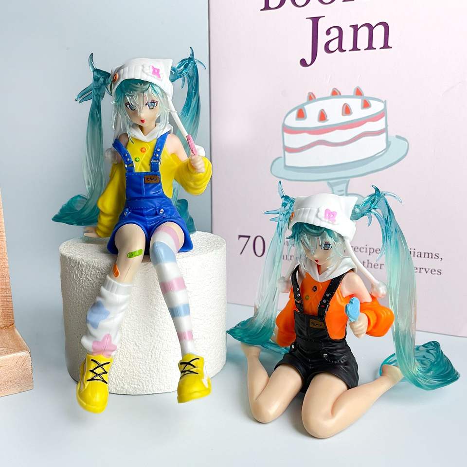 HESPER 9-14CM Cartoon Manga Figurine Statue Sitting Miku Candy Sweet ...