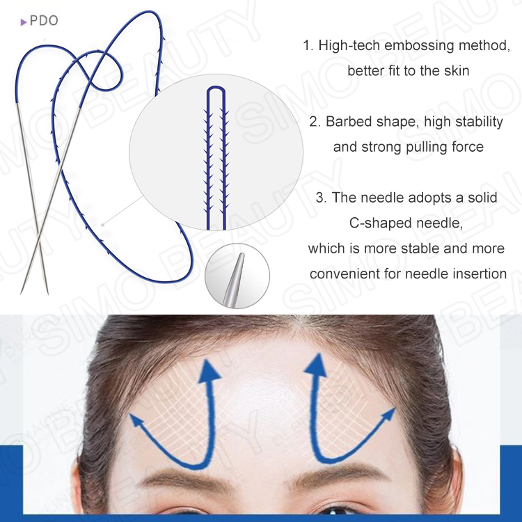 Collagen pdo hilos Korea pdo face thread lift double needle lifting ...