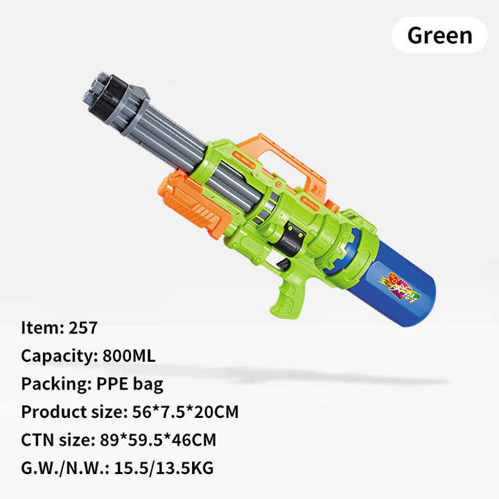 Hot Popular Plastic Water Shooting Pistol Gun Outdoor Game Gatling High ...