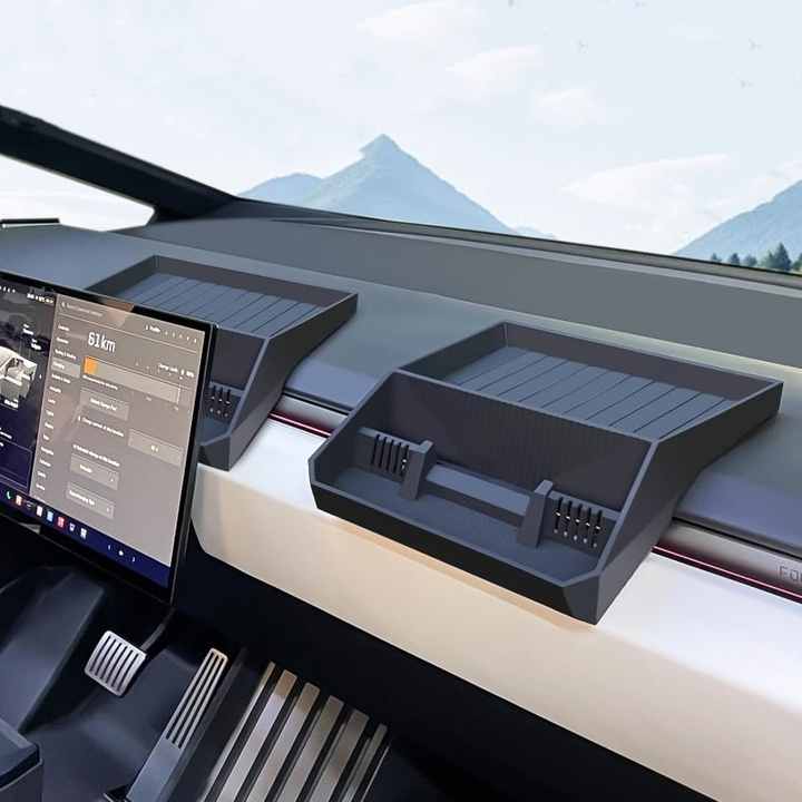 Silicone Dashboard Storage Box for Cybertruck Central Control Screen ...