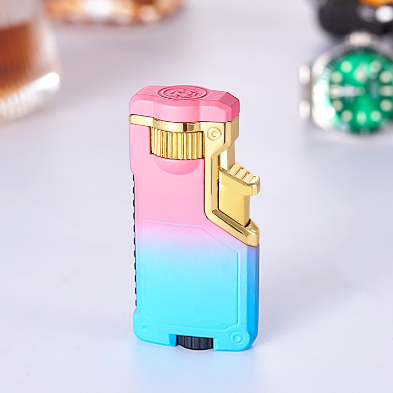 Creative Three Color Flame Windproof Lighter - Refillable