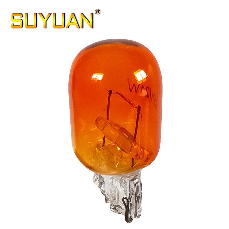 SUYUAN W21W 12V 21W T20 Halogen Car Bulb Amber Color Halogen Auto Light ...