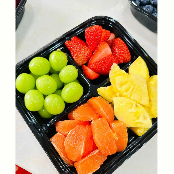 Quadrate Plastic Fresh Cut Fruit Packing Box Container