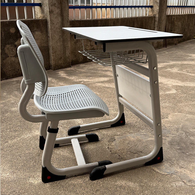 Height-Adjustable HPL Desktop Study Tables Plastic Chair School ...