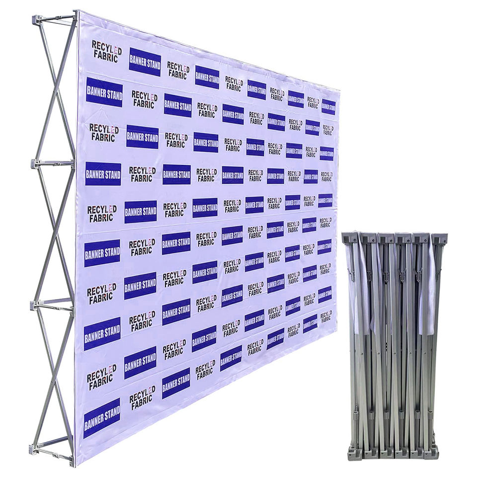 Portable X Stand Pop up Banner with Aluminum Frame and Reusable ...