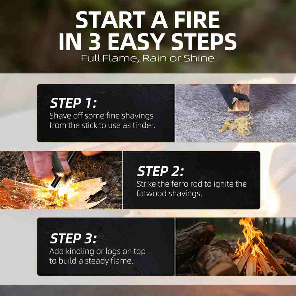 Baiyuheng Hiking Fire Lighting Kit Fire Quick Starter Quick Fire Tinder ...