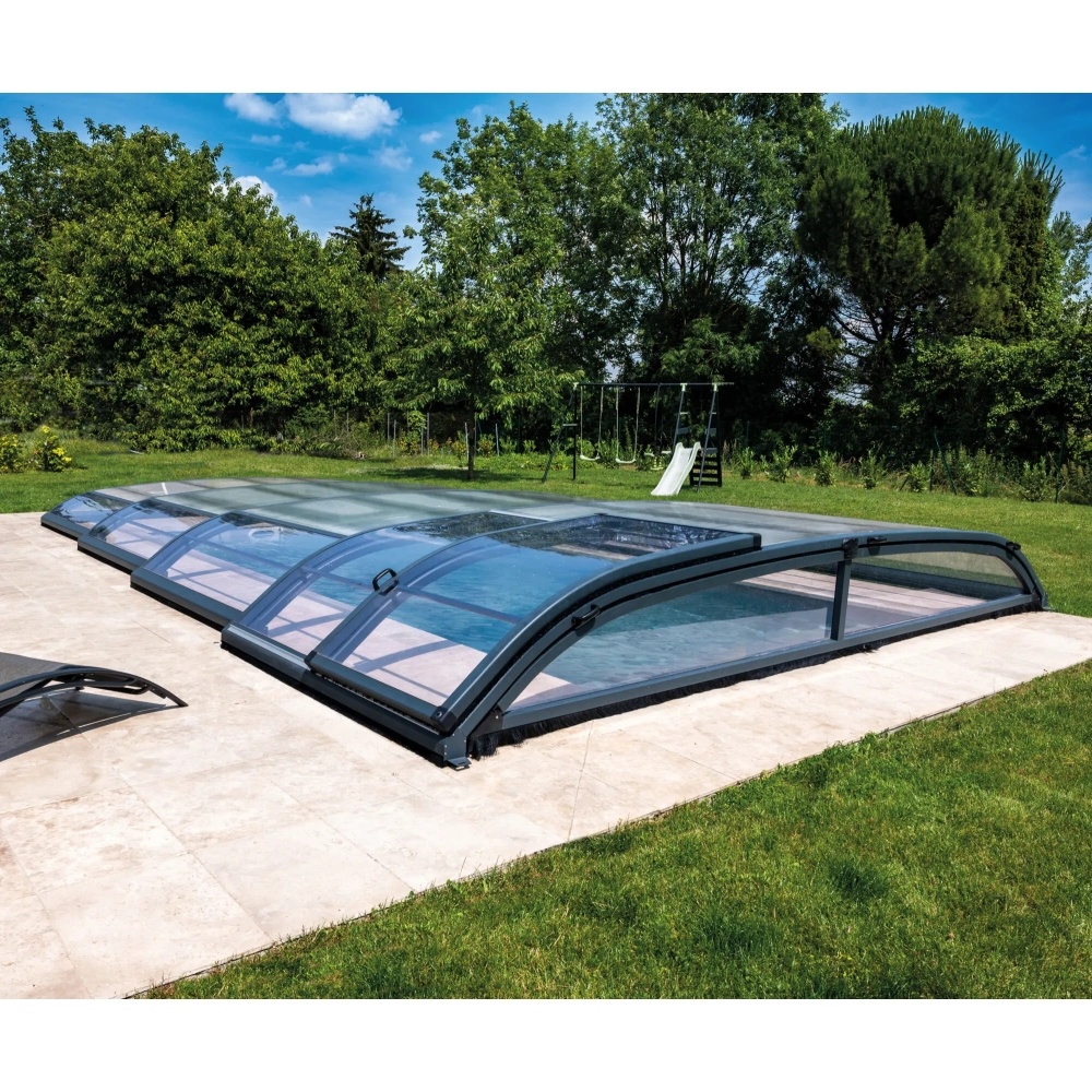 Automatic Retractable Roof - Swimming Pool at Roof - Aluminum Alloy Frame