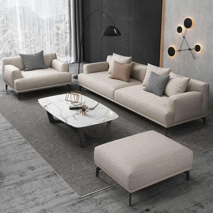 Modern Indoor Simple Live Sofa Set Furniture Latex Three Seat Corner ...