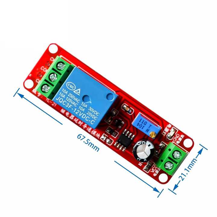 DC 12V Time Delay Relay module NE555 Timing Relay Timer Control Switch ...