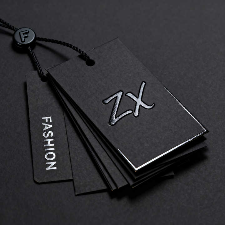 Custom Embossed Debossed Logo Hang Tags Luxury Feel Paper Labels for ...