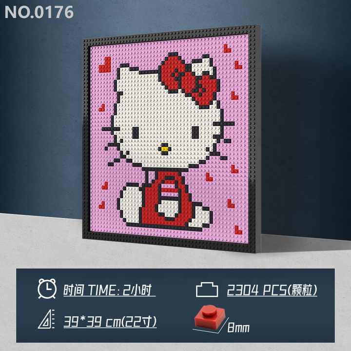 Pixel Art Building Blocks 48X48 Dots Bricks 1x1 Wall Portraits DIY Home ...