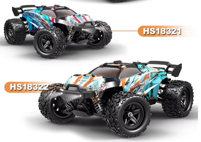 1/18 4WD Waterproof Electric RC Monster Truck - HOSPEED HURRICANE, 2.4G ...