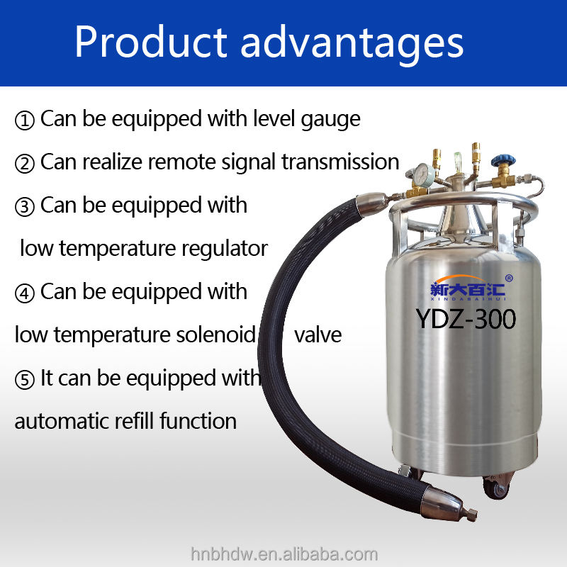 YDZ-150 Ln2 Container Self Pressurized Liquid Nitrogen Tank Stainless ...
