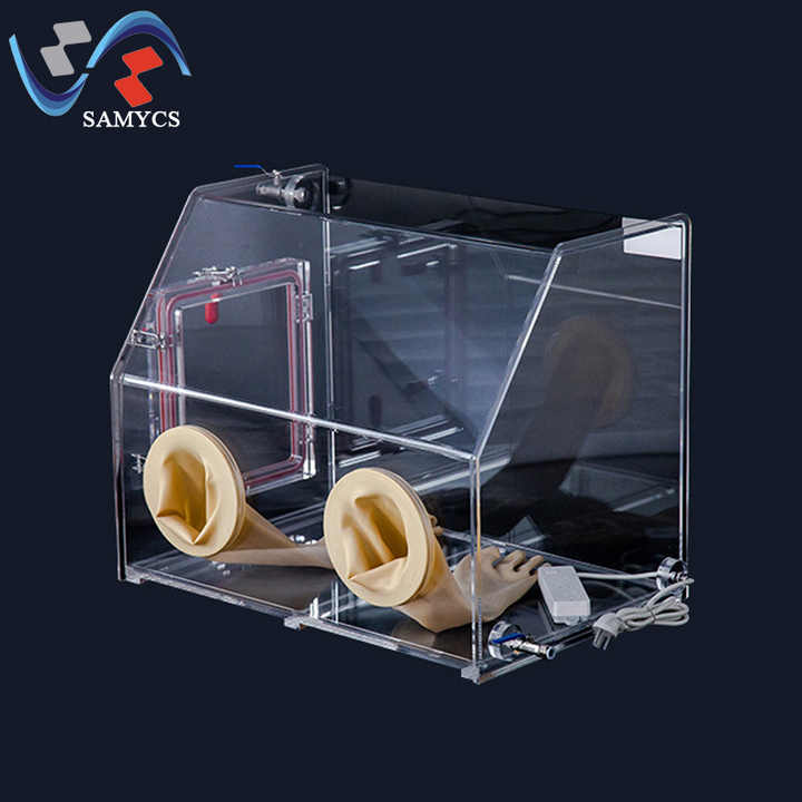 GS-006-A Simple Operation Box Acrylic Vacuum Glove Box 10mm Thickness ...