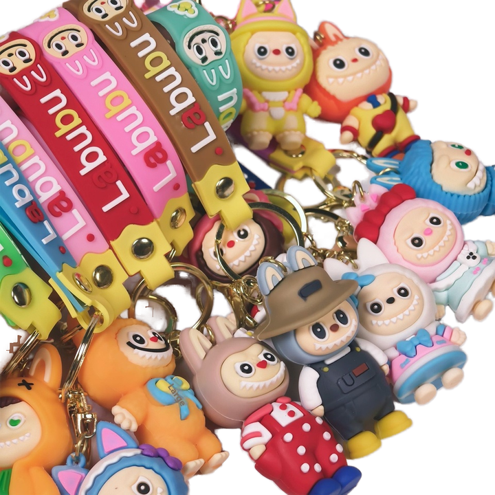 Lovely Cartoon for Labubu Figure Keychain for Bag Accessories Cute Toy ...