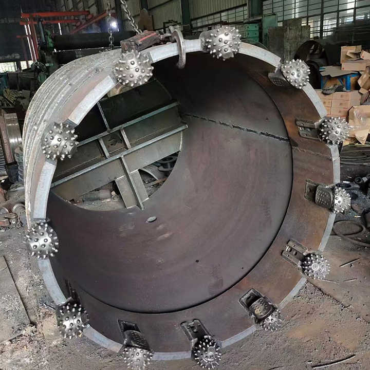 Double-cut Double-Bottom Rock Drill Bucket with Bullet Teeth
