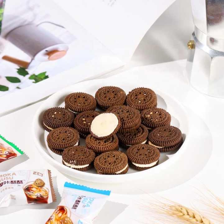 Moka Susu Coffee Sandwich Biscuits - Crispy & Creamy