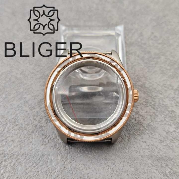 Bliger Watch 40mm case Waterproof Stainless Steel Watch Case with ...