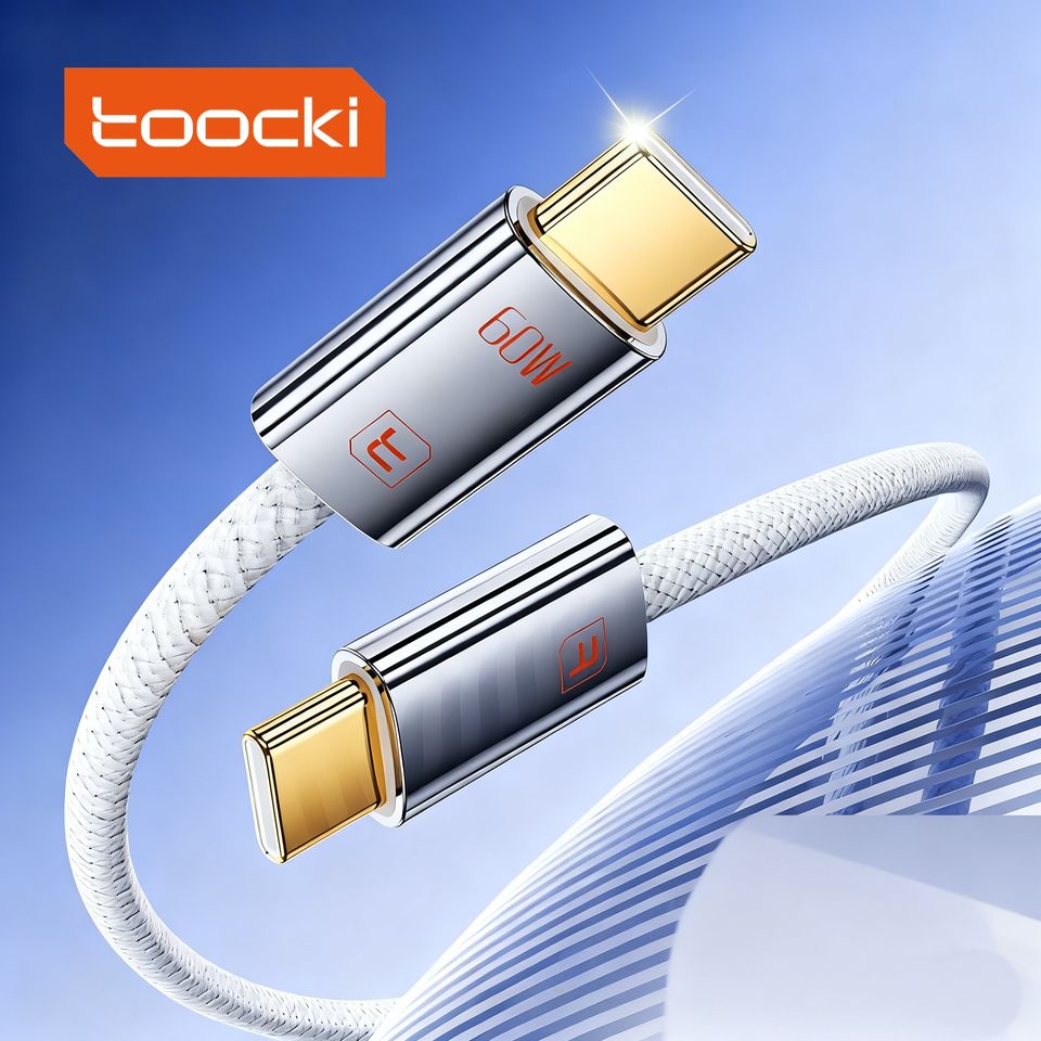 Toocki High-Power C-C 60W PD3.0 Cable with Smart Chip Protection and ...