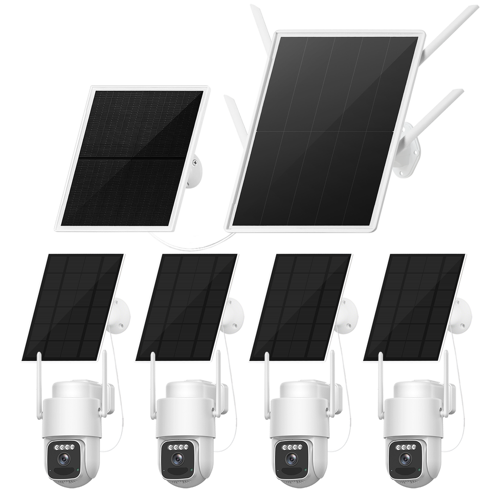 Outdoor 4MP Wireless Solar 4G Router Wi-Fi Camera Kit IP66 Waterproof ...