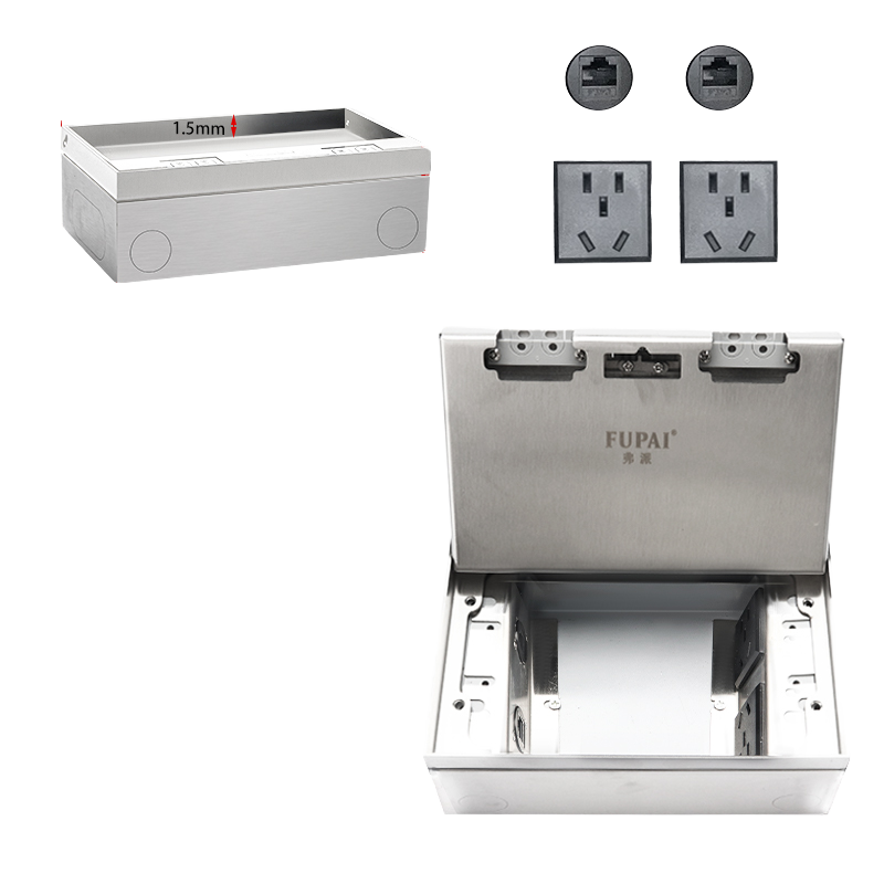 FUPAI JF 16A 4-Outlet Hidden Embedded Stainless Steel Flush Concealed ...