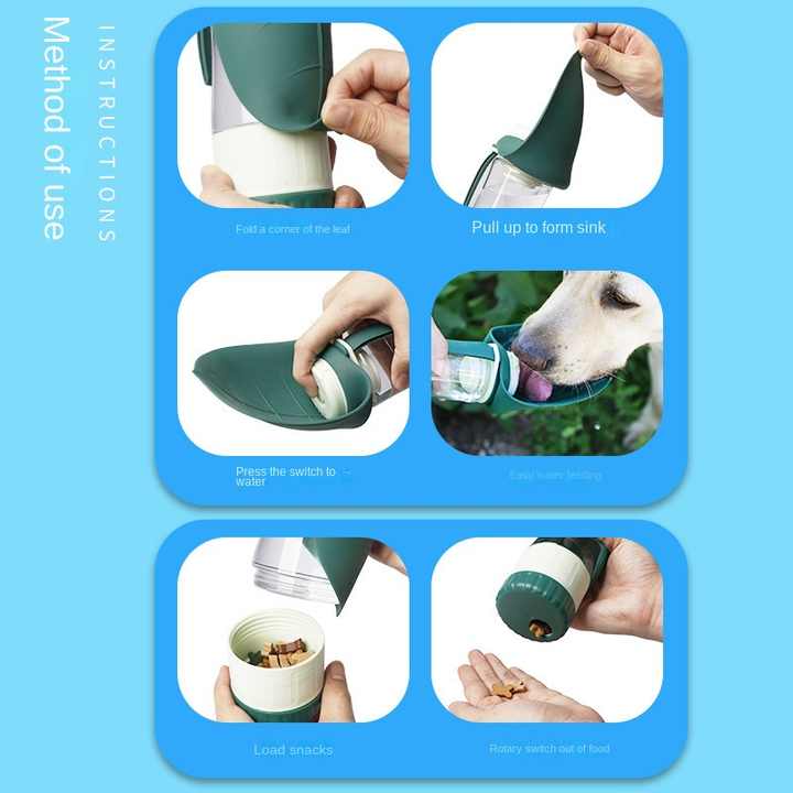 Two-in-One Dog Kettle Portable Pet Water Dispenser and Dog Walking Cup ...