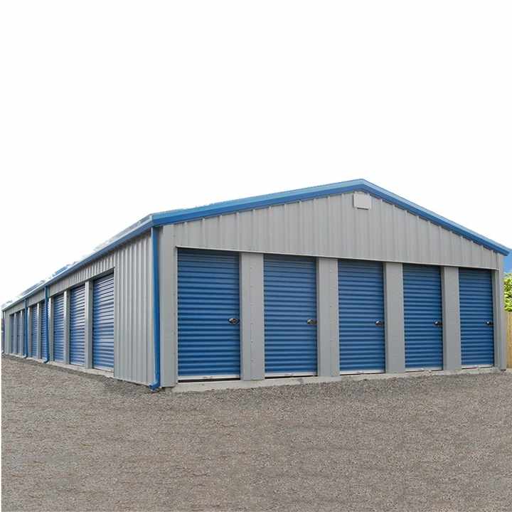 Low Cost Prefabricated Self Storage Units Prefab Steel Structure Mini ...