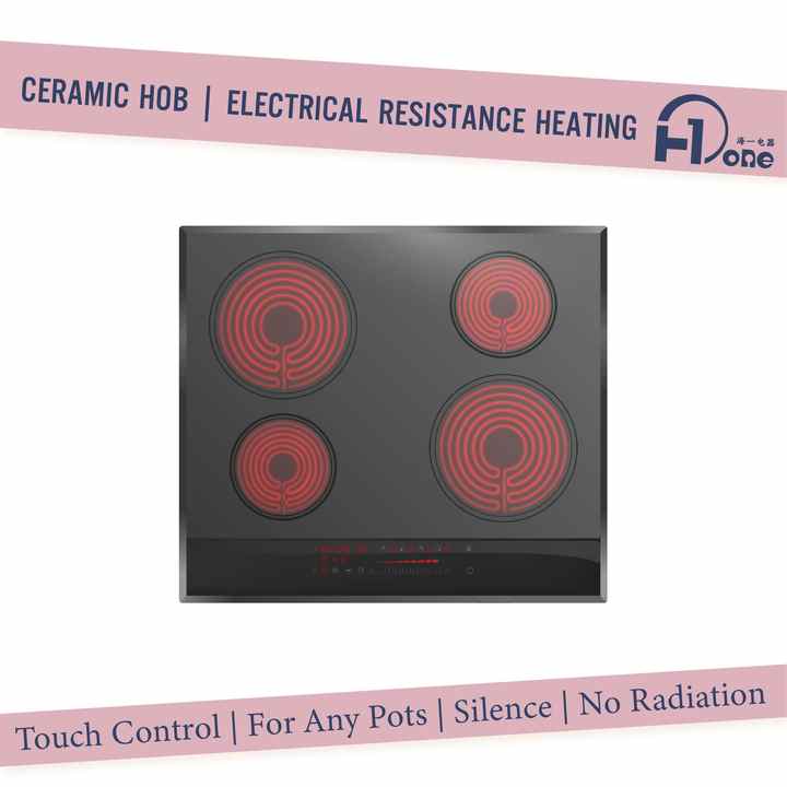 24-Inch Compact Electric Ceramic Glass 60cm Ceramic Hob With 4 Cooking ...