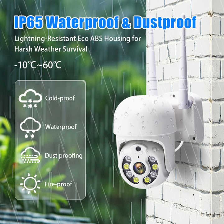 AI Auto-Tracking PTZ Dome Floodlight Camera 360° View Human Detection 2 ...