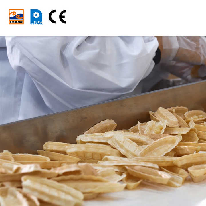 Automatic PLC Monaka Wafer Production Line New Condition Biscuit Baking ...