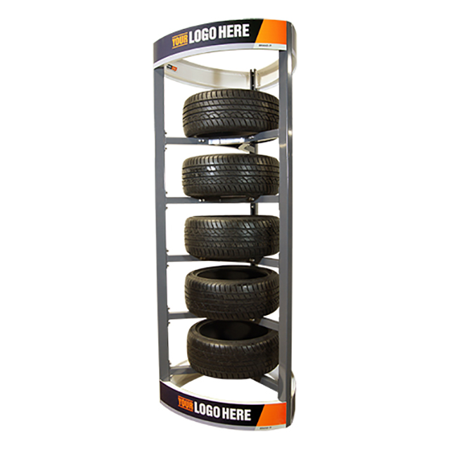 Tire Display Stand - Heavy Duty Metal Floor Rack