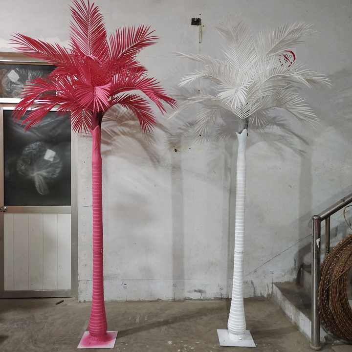 Indoor Outdoor Wedding Decor - Pink Palm Trees Artificial