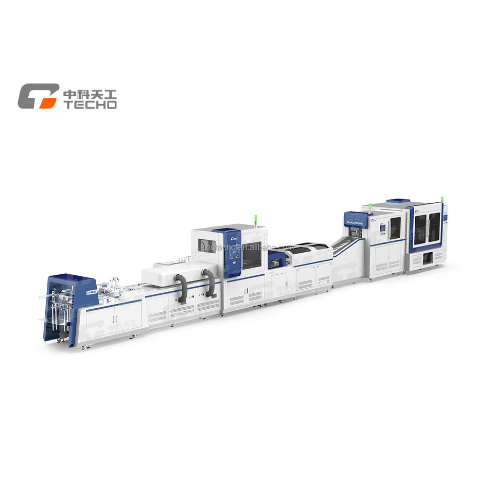Production Boxes Making Assembly & Packaging Line Automatic Carton Box ...