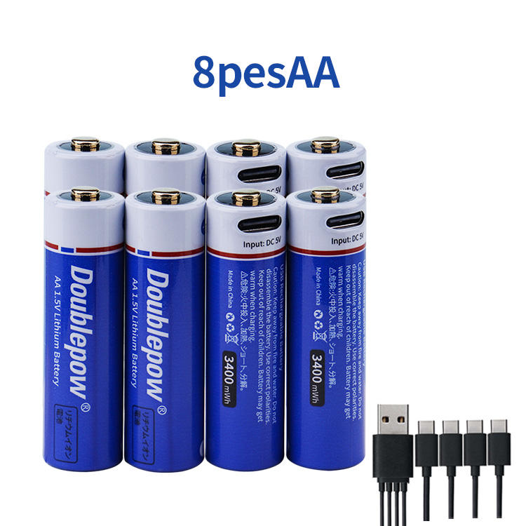 New Design AA 1.5V Battery 3400mWh 2400mWh 600mWh USB Rechargeable ...