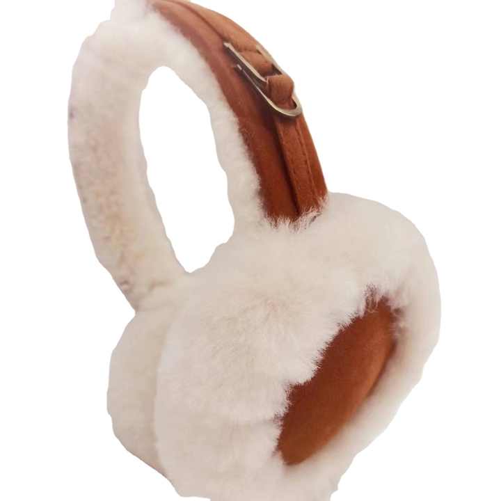 Customizable Classic Sheepskin Ear Warmer for Winter Factory Suede ...