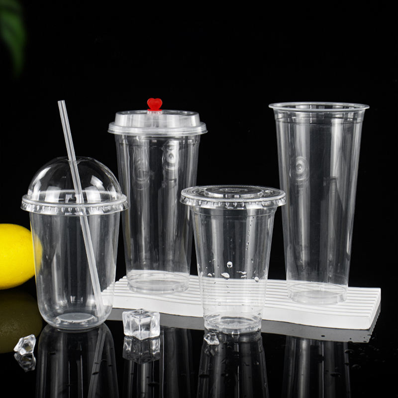 U Shaped Plastic Cups - 500ml Disposable Cups for Drinks